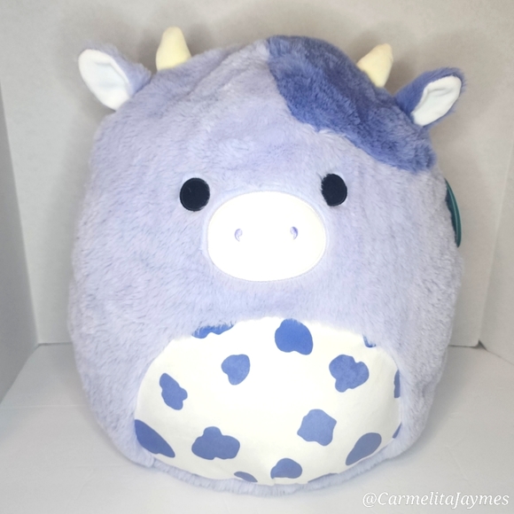 Squishmallows | Toys | Bubba Blue Spotted Cow Fuzzamallow Original ...